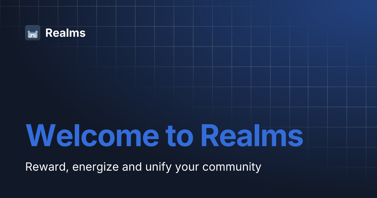 Welcome to Realms | Realms