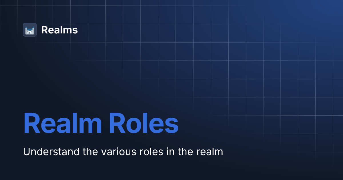 Realm Roles | Realms